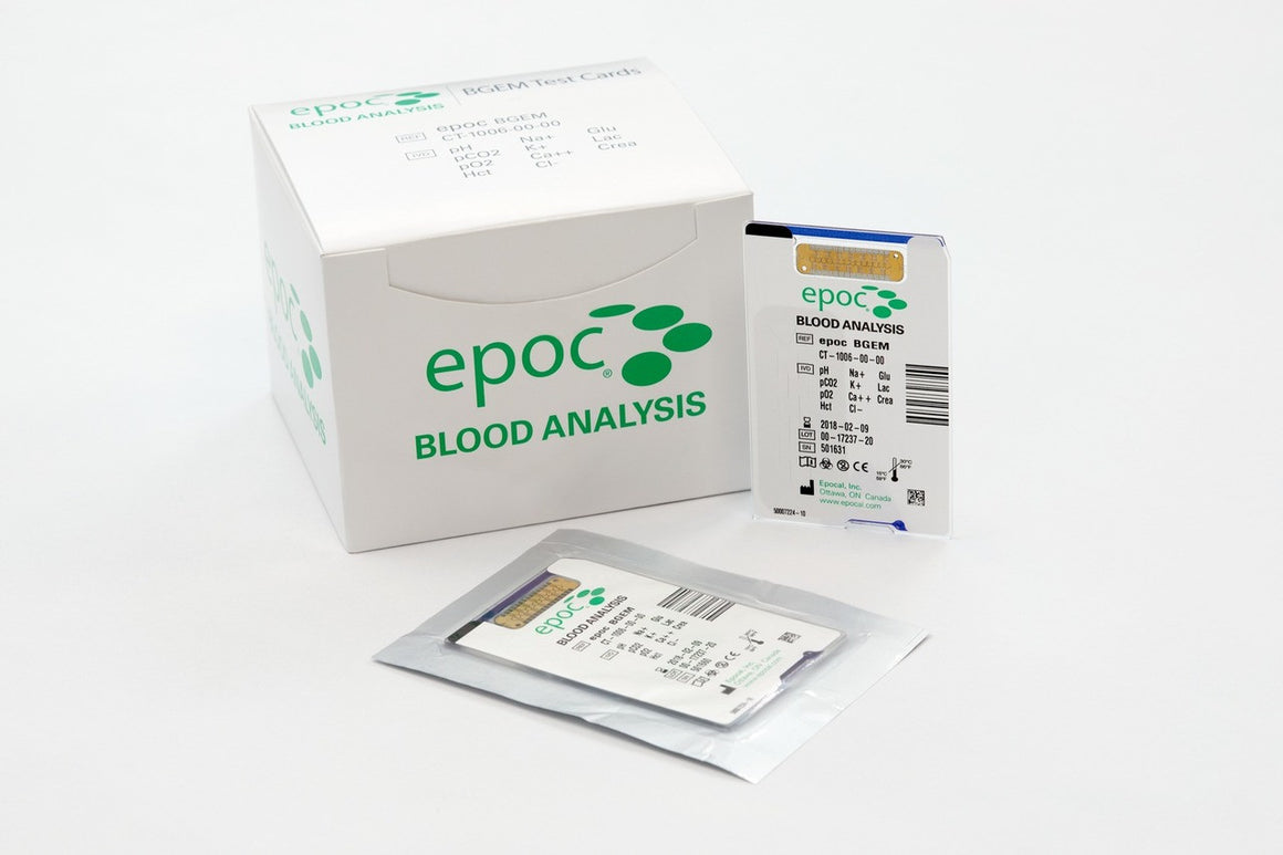 BGEM Test card for Epoc reader siemens, 25 cards in box – reagents